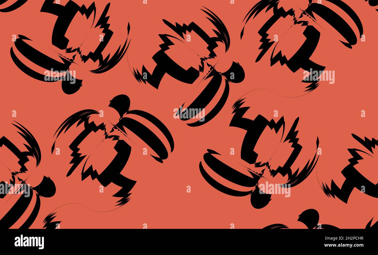 Abstract background with red hexagons falling down vector illustration ...