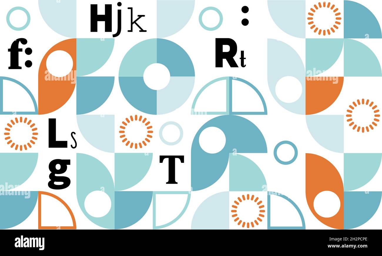 Abstract geometric typography letters background - seamless vector ...