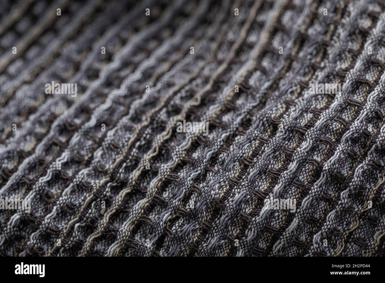 Organic waffle linen towel texture close up. Daily body care, spa and ...