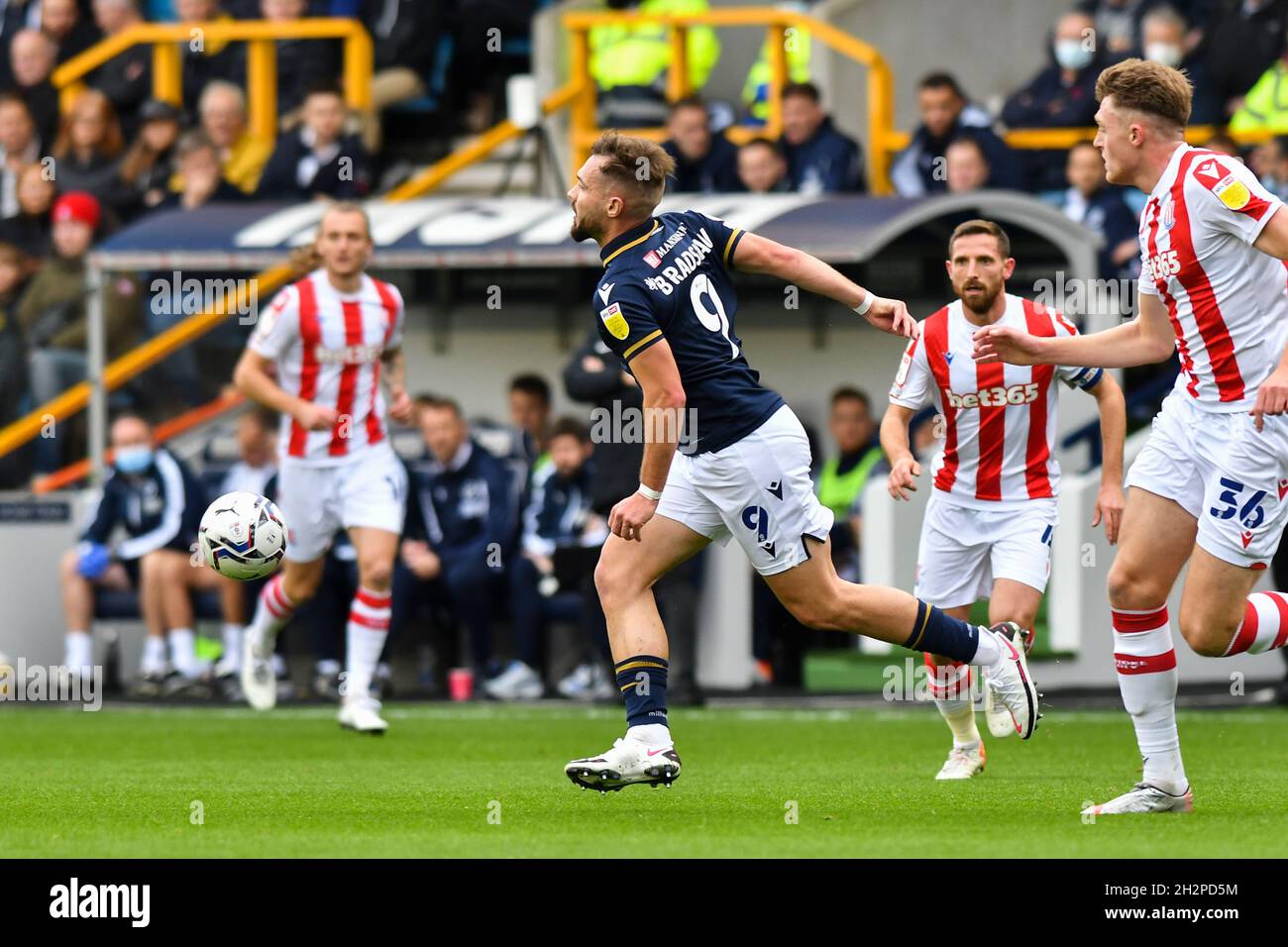 LONDON, UK OCT 24TH Tom Bradshaw of Millwall in action during the Sky ...