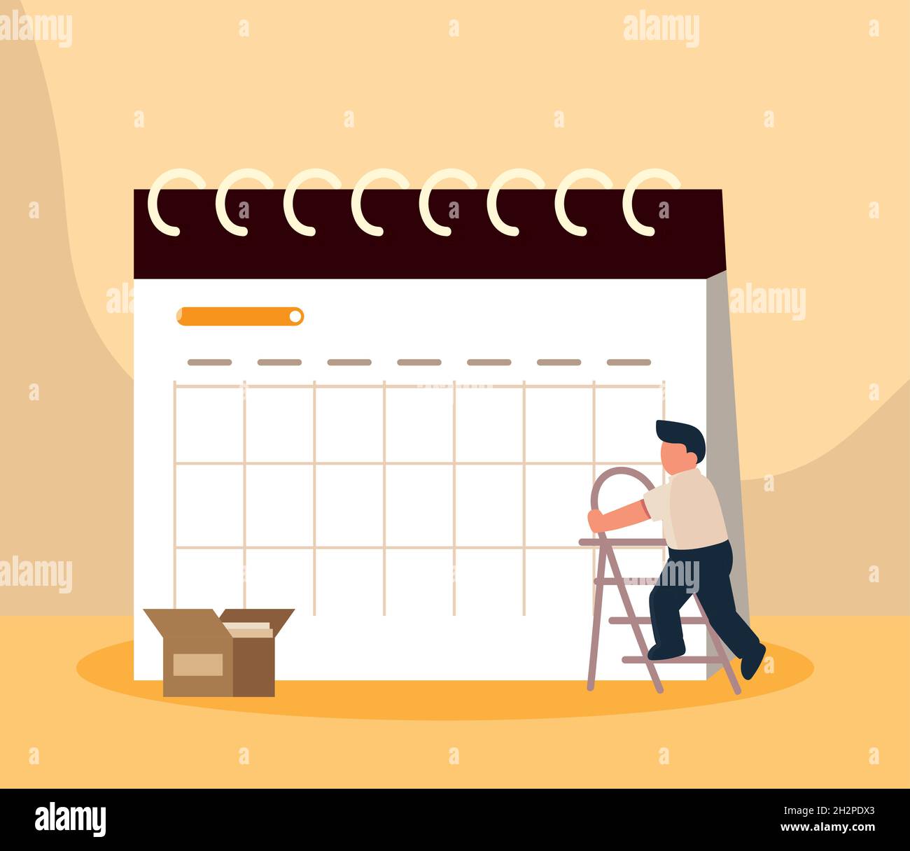 employee and calendar Stock Vector Image & Art - Alamy