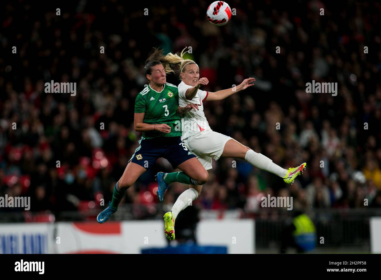 LONDON, UK. OCT 23RD Demi Vance of Northern Ireland and Beth Mead of ...