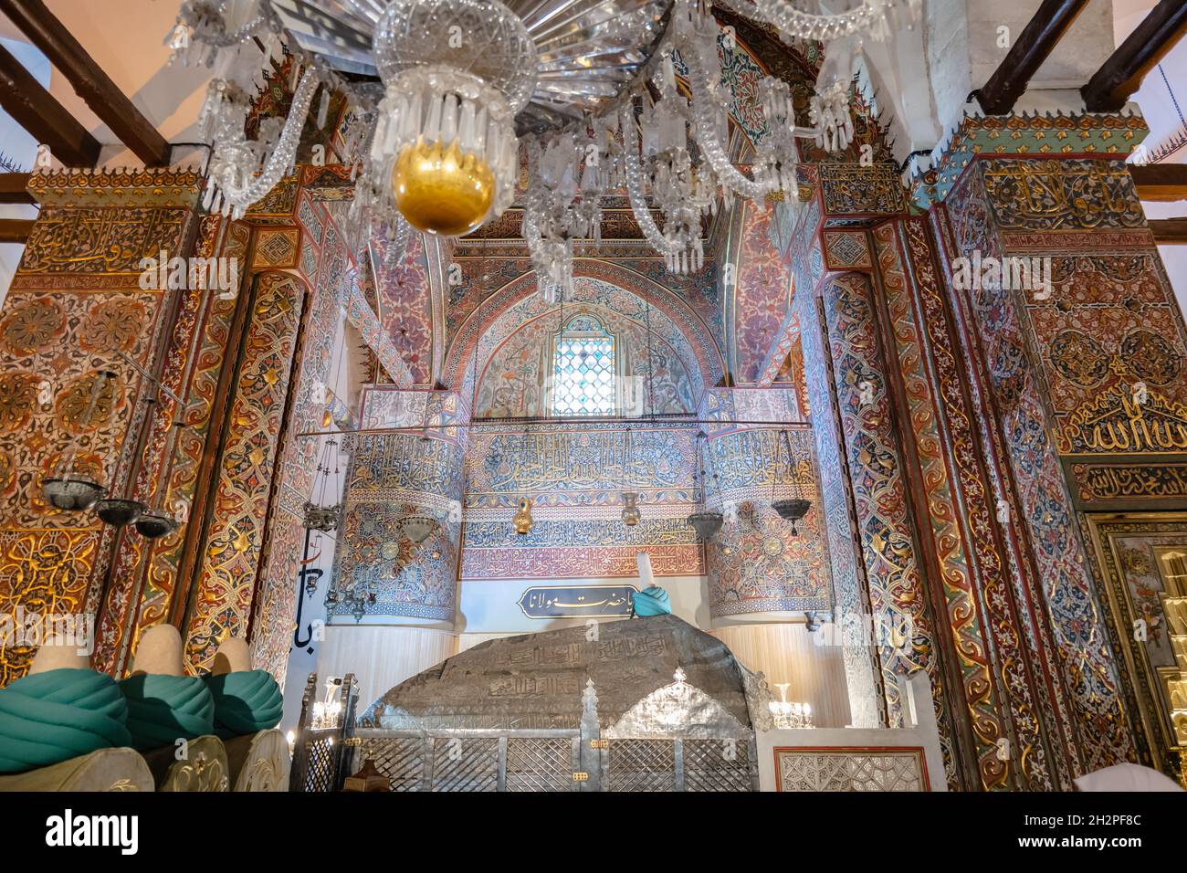 Konya, Turkey - October 2021: Mevlana Museum, known as the Green ...