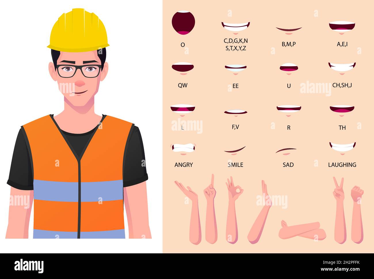 Face worker Stock Vector Images - Alamy