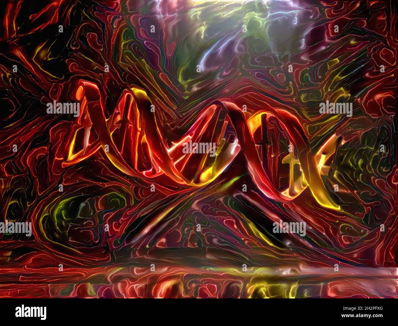 DNA strand abstract. 3D rendering Stock Photo - Alamy