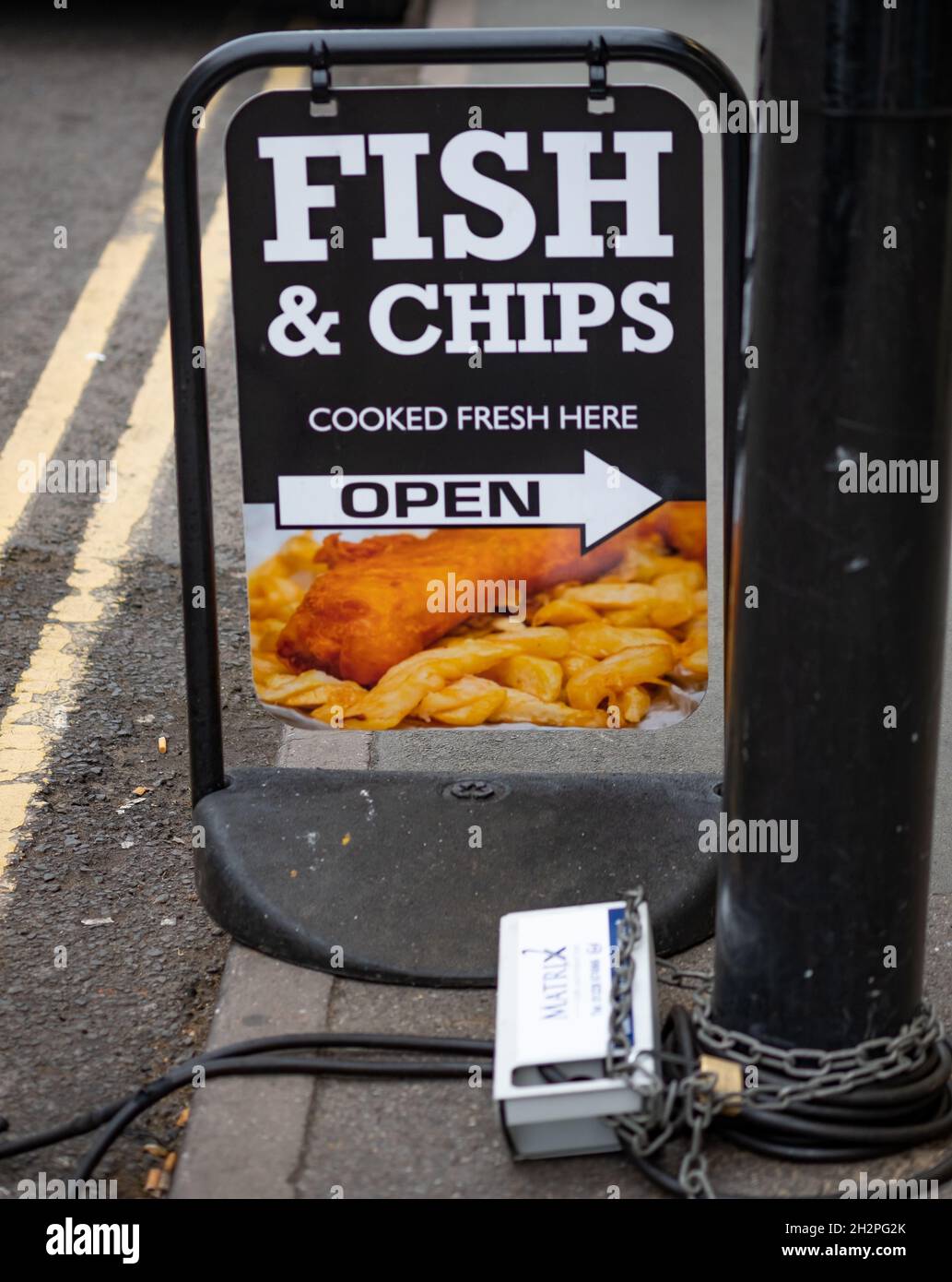 Chip shop advert hi-res stock photography and images - Alamy