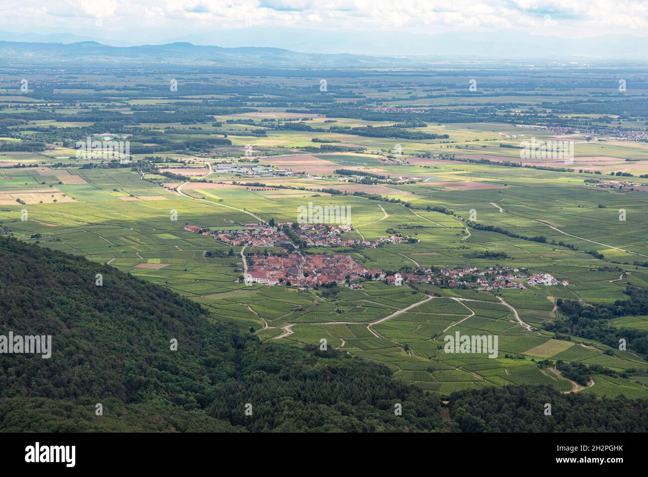Aerial panorama village rural landscape hi-res stock photography and ...
