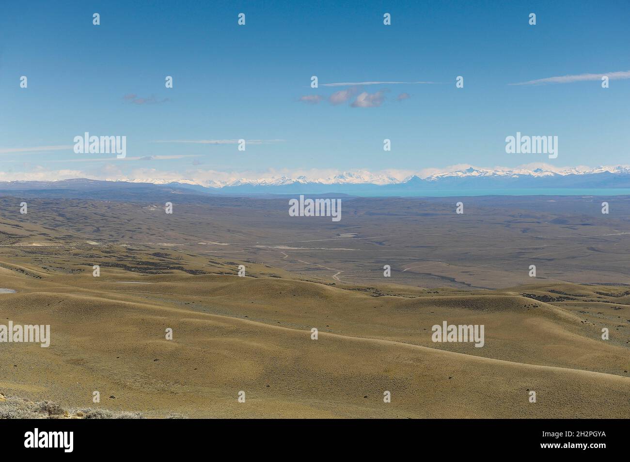 Arid steppes, grasslands and deserts of Argentine Patagonia Stock Photo ...