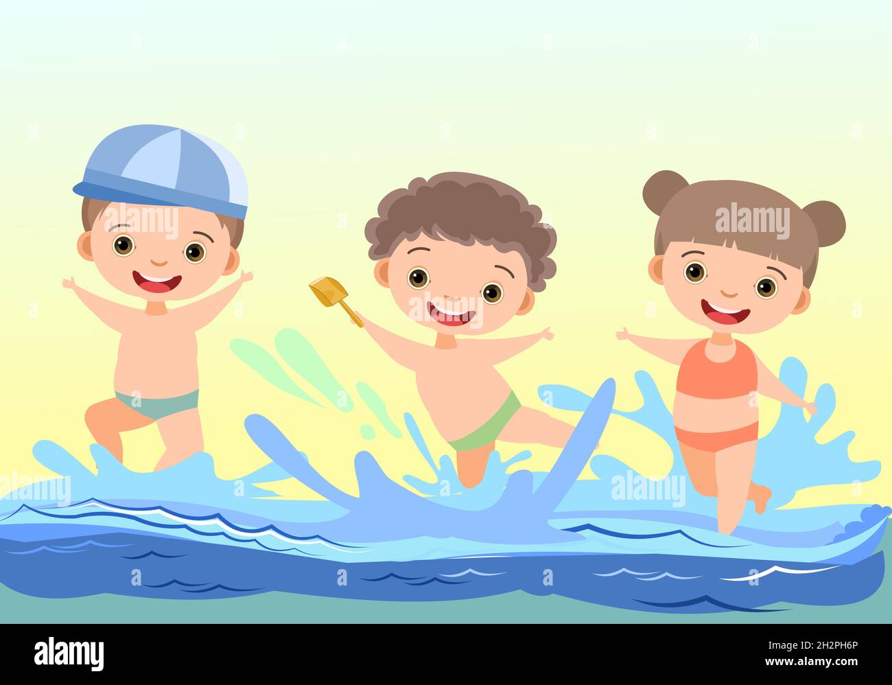 Children water art Stock Vector Images - Alamy