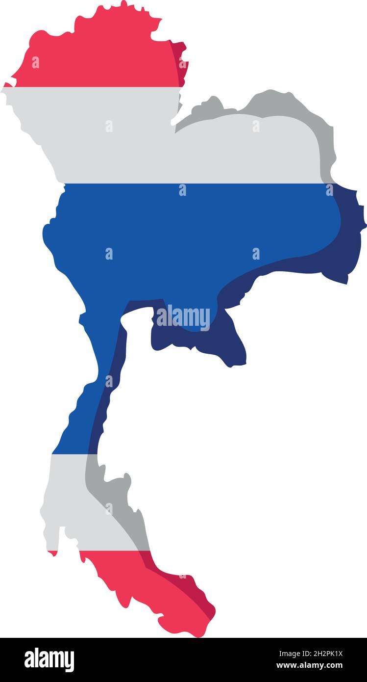 thailand map and flag Stock Vector Image & Art - Alamy