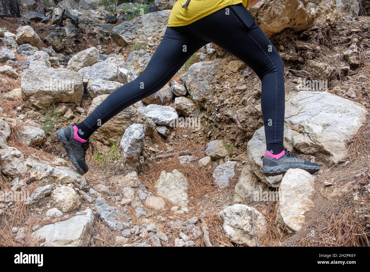 Mountaineer between rocks hi-res stock photography and images - Alamy