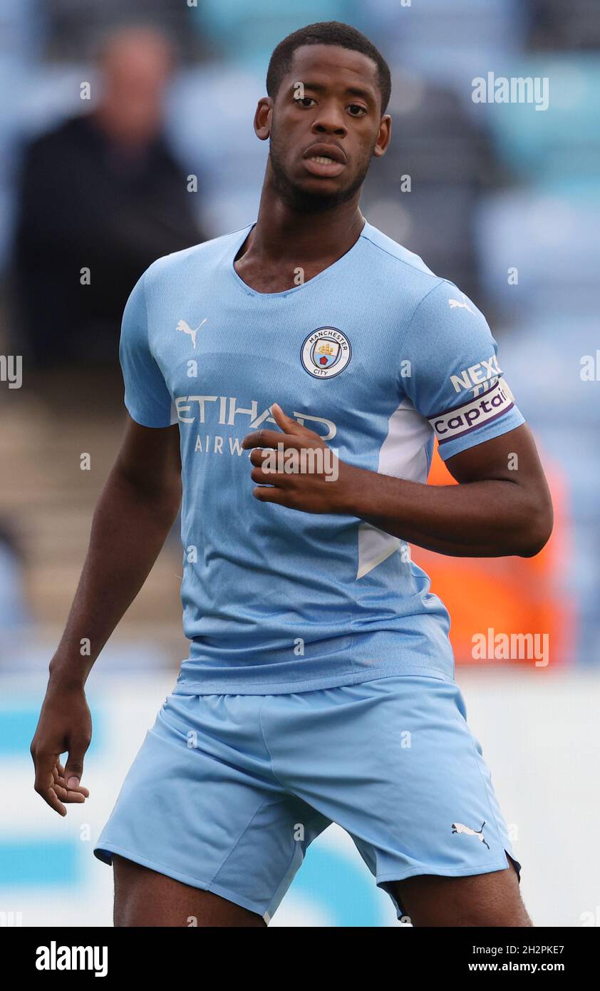 Manchester, England, 23rd October 2021. Luke Mbete of Manchester City ...
