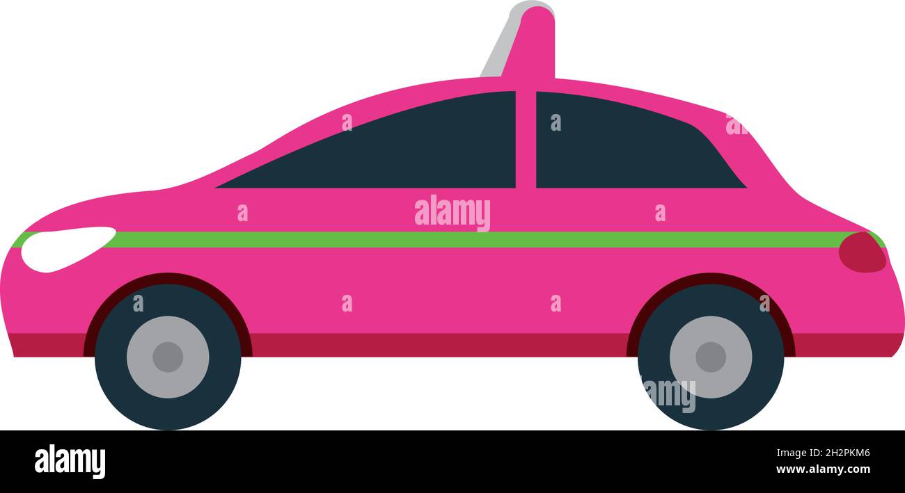 Front Side View Of Taxi Cut Out Stock Images & Pictures - Alamy
