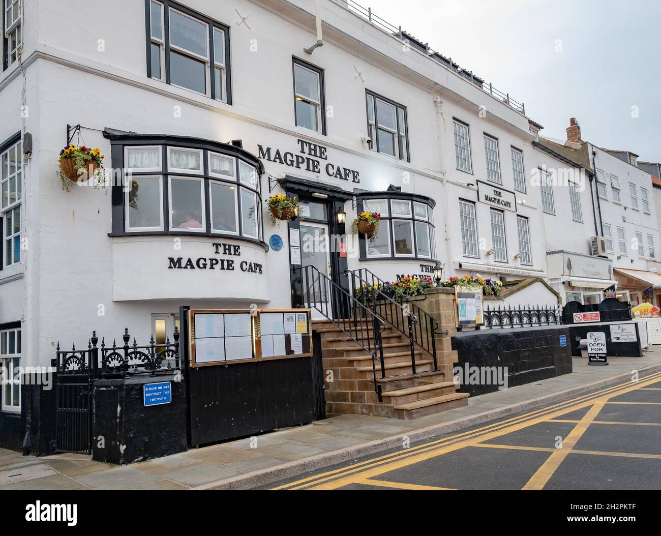 Whitby, Yorkshire, UK – October 18 2021. The exterior of the Magpie ...