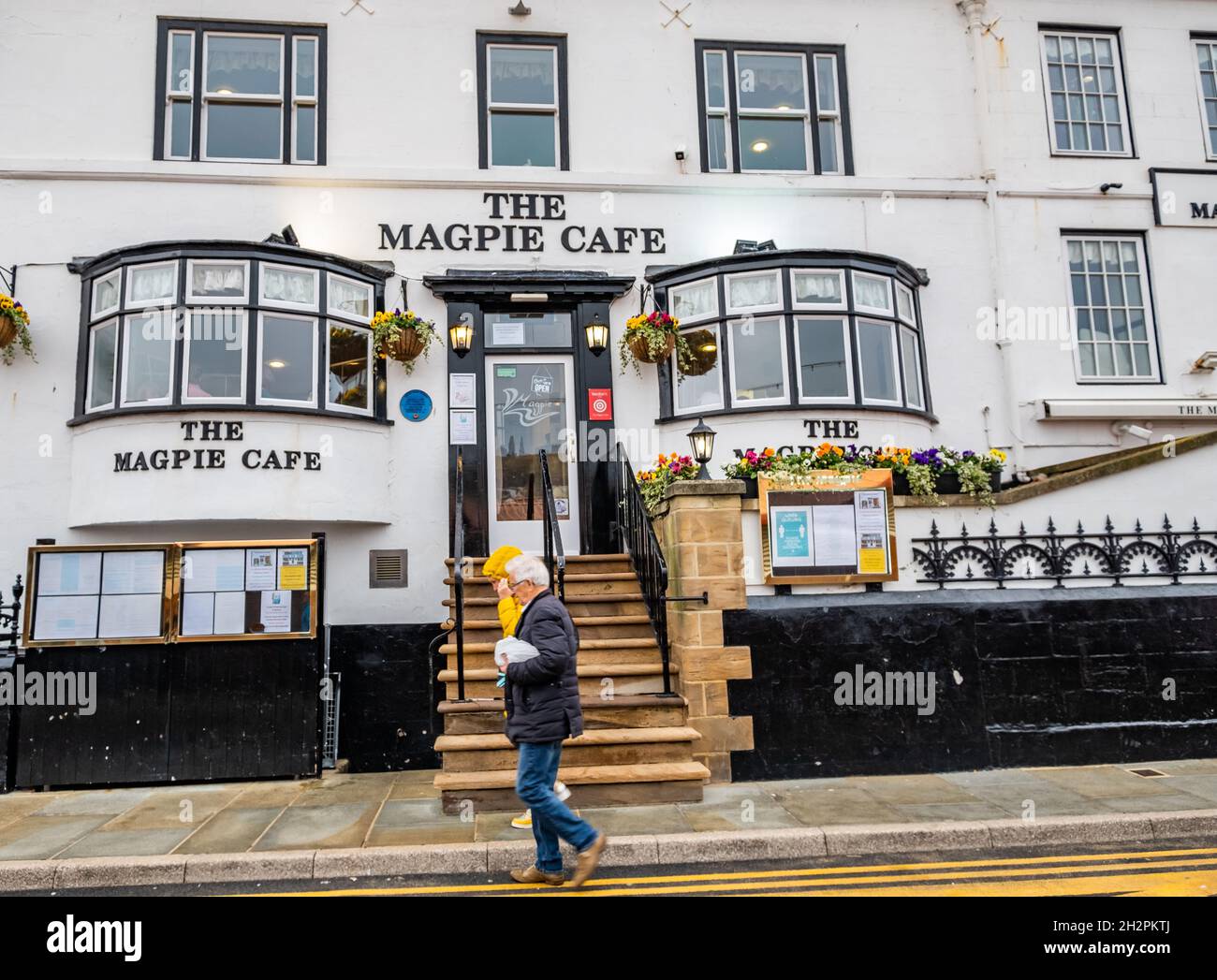 Whitby, Yorkshire, UK – October 18 2021. The exterior of the Magpie ...