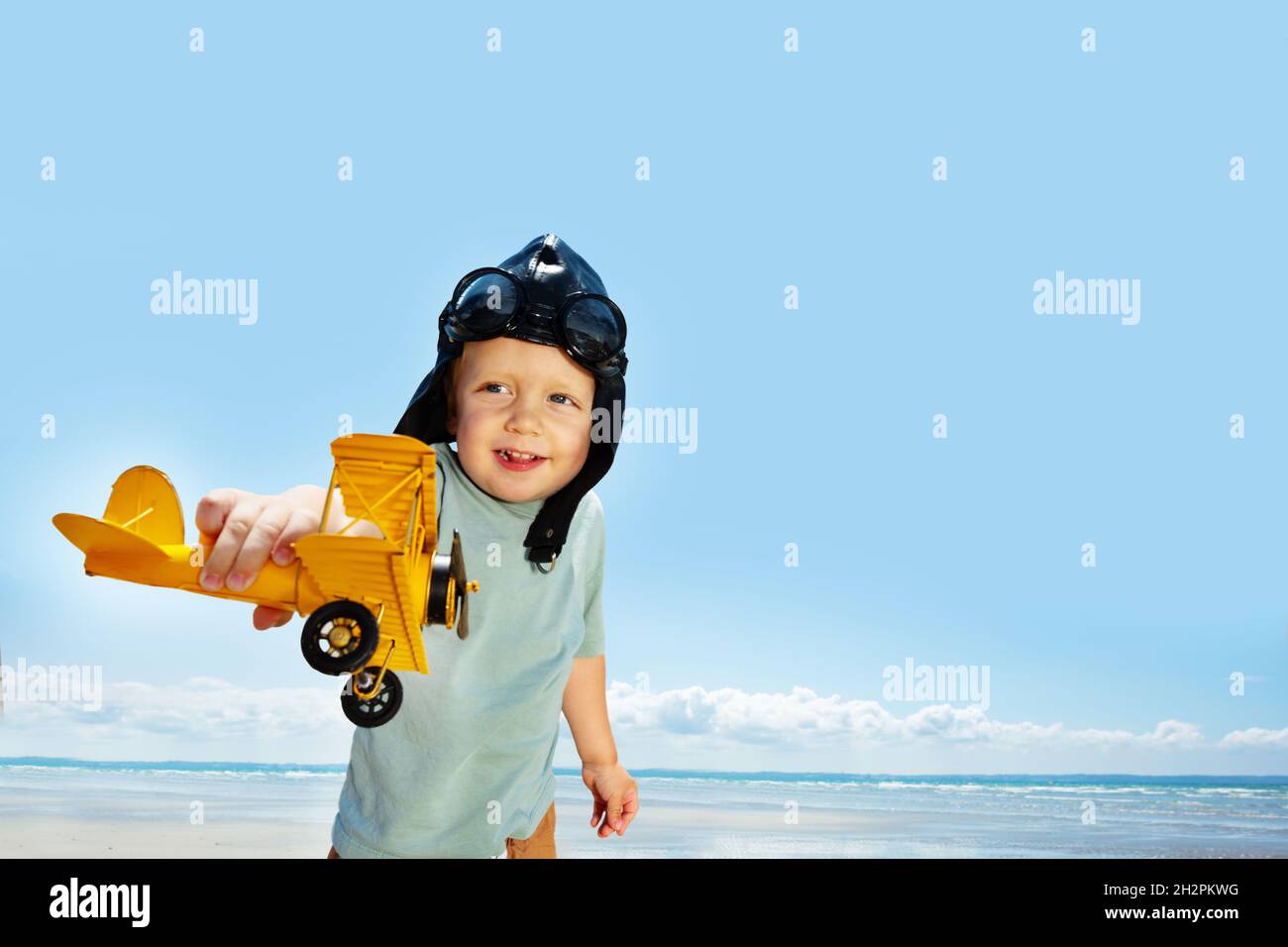 Boy playing with model aircraft hi-res stock photography and images - Alamy