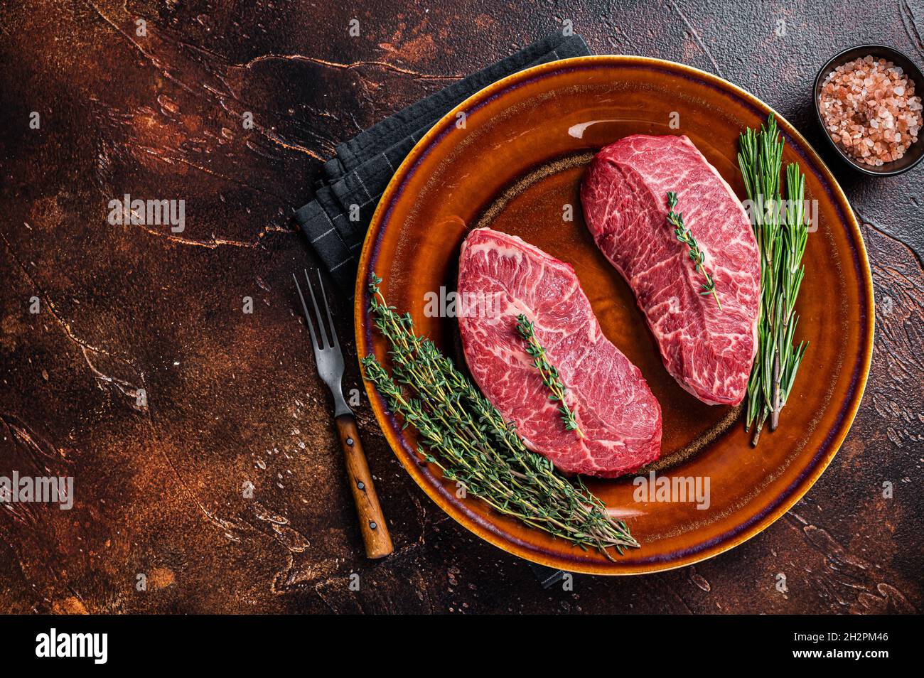 Raw Shoulder Top Blade cut, or Australia wagyu oyster blade beef steak ...