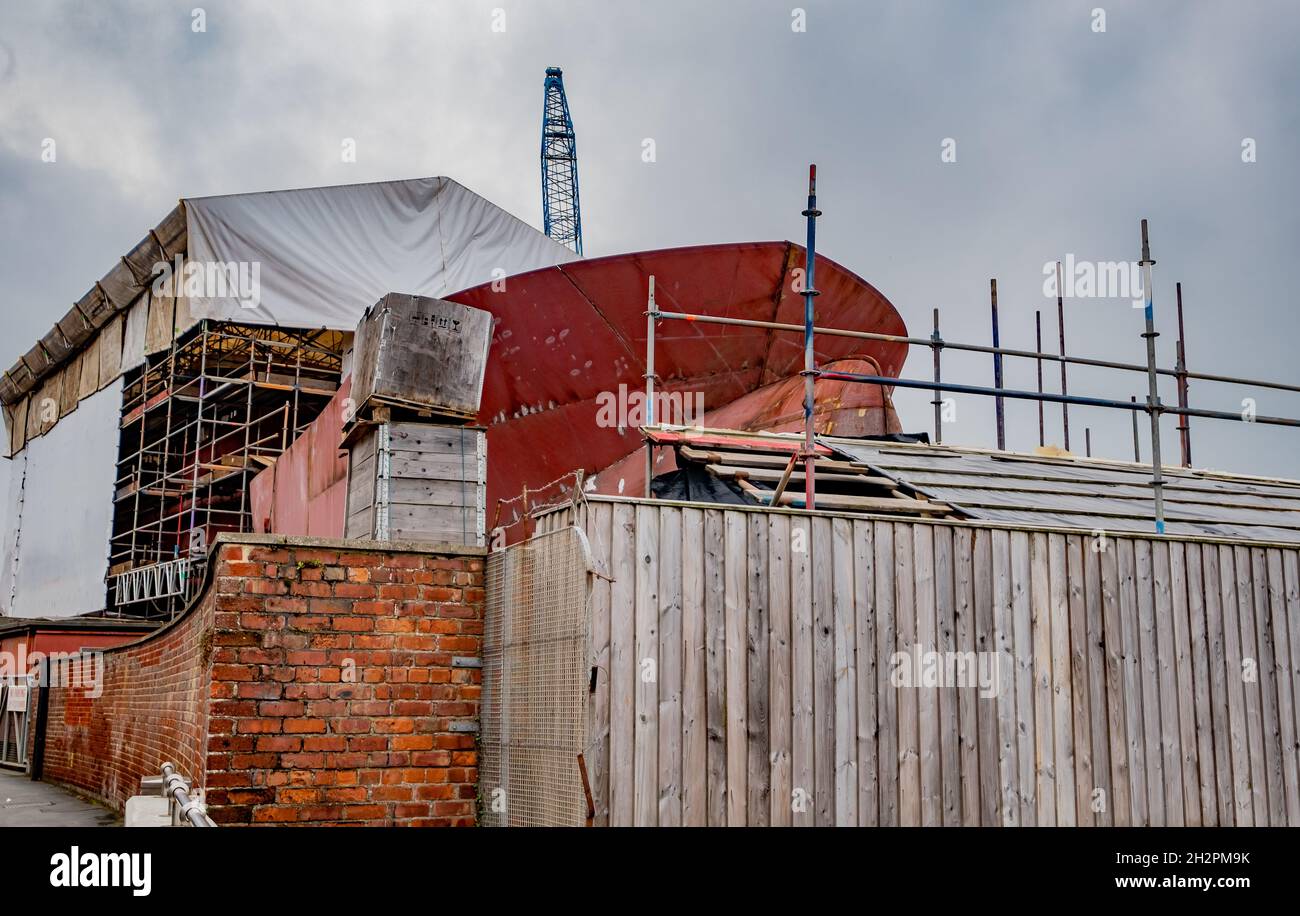 Whitby, North Yorkshire, UK – October 18 2021. Large commercial ship ...