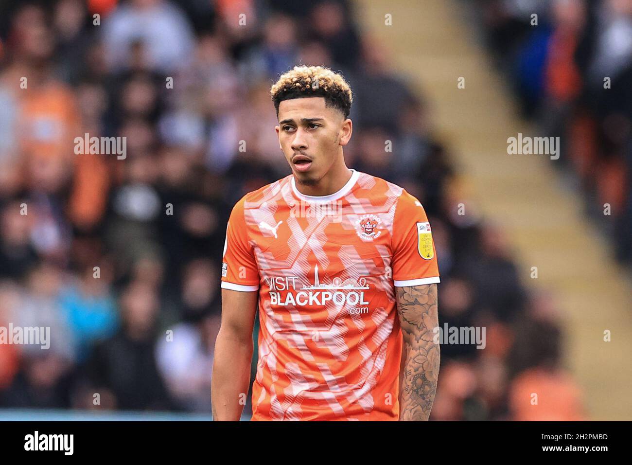 Jordan Gabriel #4 Of Blackpool during the game Stock Photo - Alamy