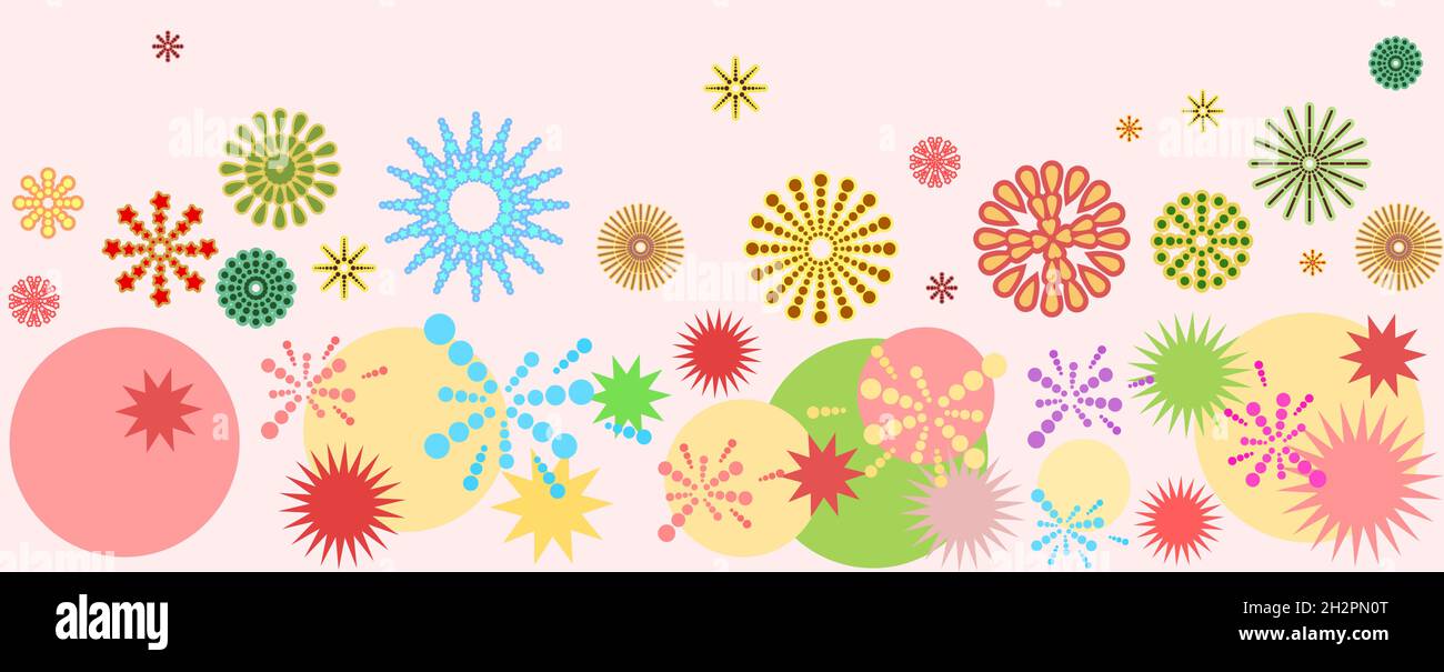 Festive background. Seamless picture. Flashes of fireworks in a ...