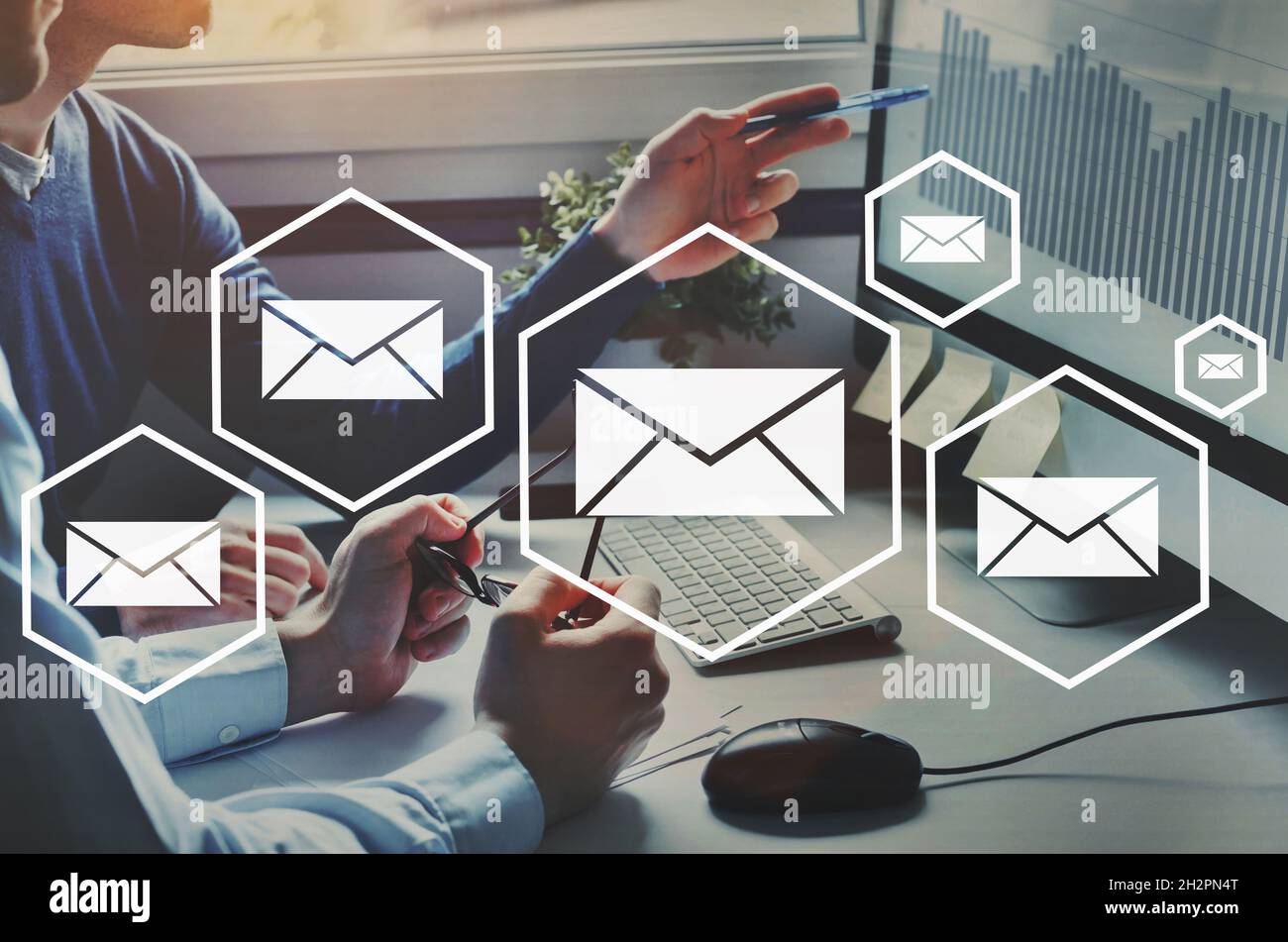 business newsletter, email marketing concept Stock Photo - Alamy