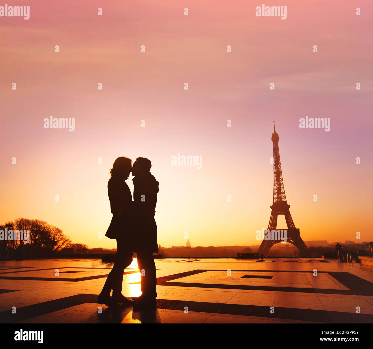 Travel To Paris Honeymoon Getaway To France Europe Silhouette Of