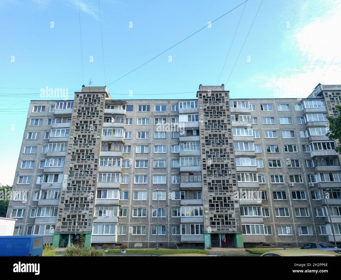 Kaliningrad, Russia - July 30 2019: exterior view of dilapidated ...