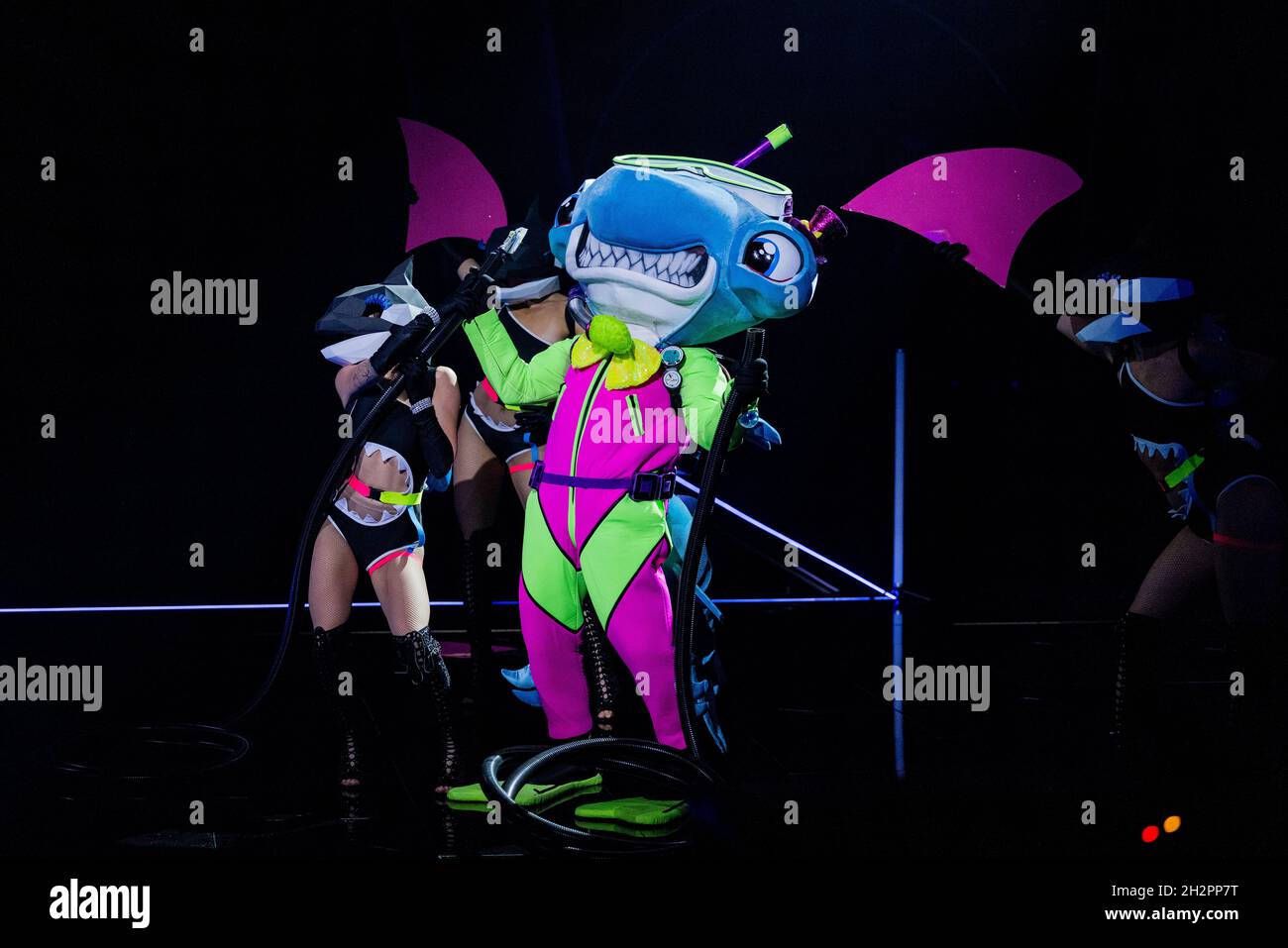 Cologne, Germany. 23rd Oct, 2021. The character "The Hammerhead" is on ...