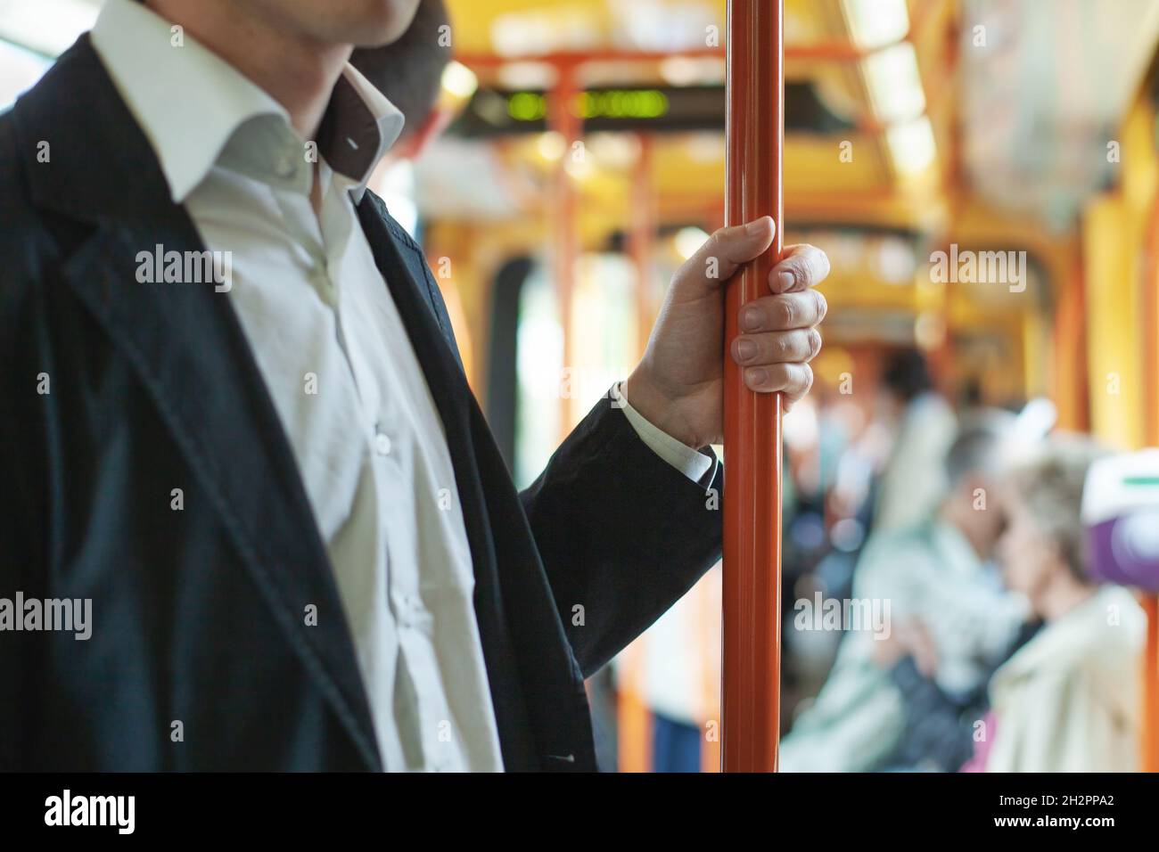 Bus handrail hi-res stock photography and images - Alamy