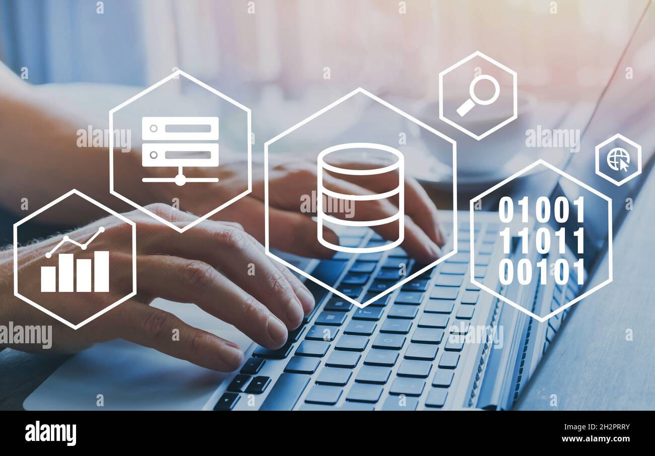 Digital interface data icons hi-res stock photography and images - Alamy