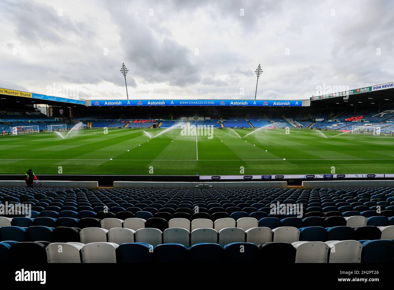 General view inside Elland Road Stadium ahead of the game Stock Photo ...
