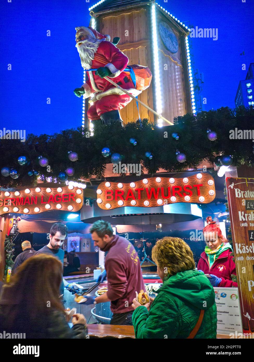SOUTHBANK OUTDOOR TAKEAWAY GERMAN CHRISTMAS MARKET Food Stall German ...