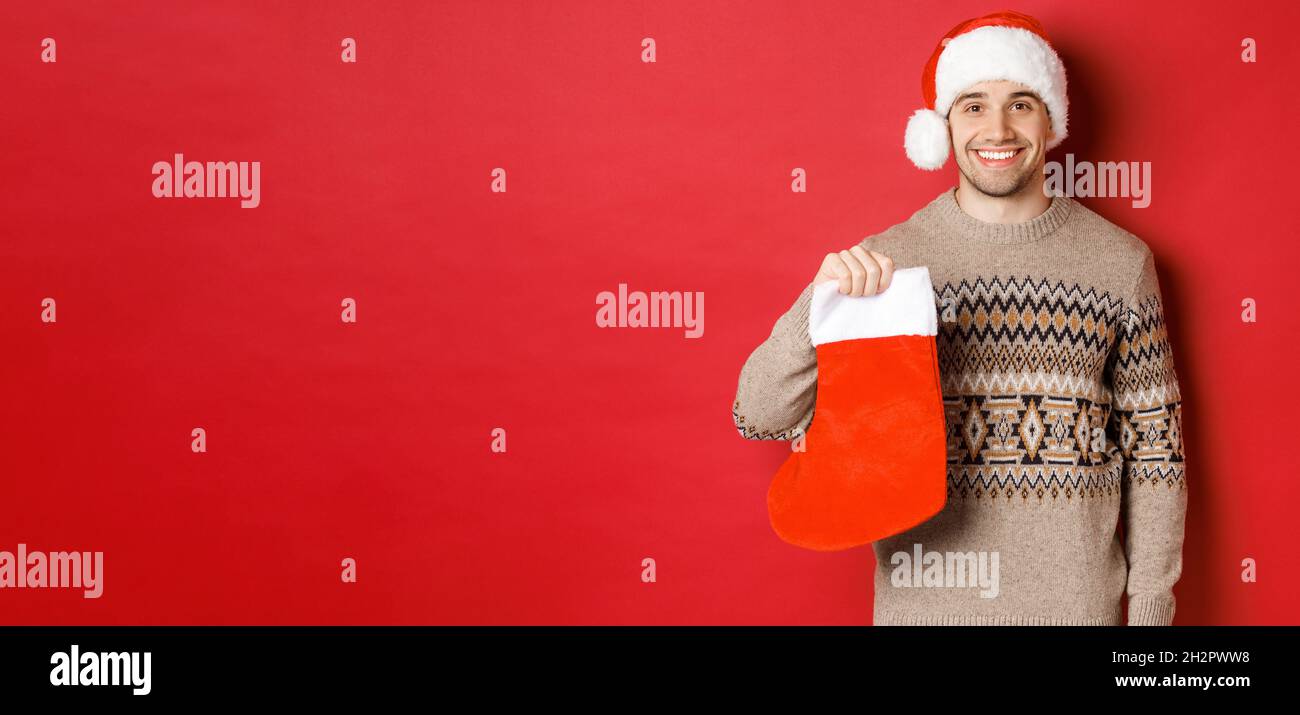 Concept of winter holidays, new year and celebration. Image of handsome ...