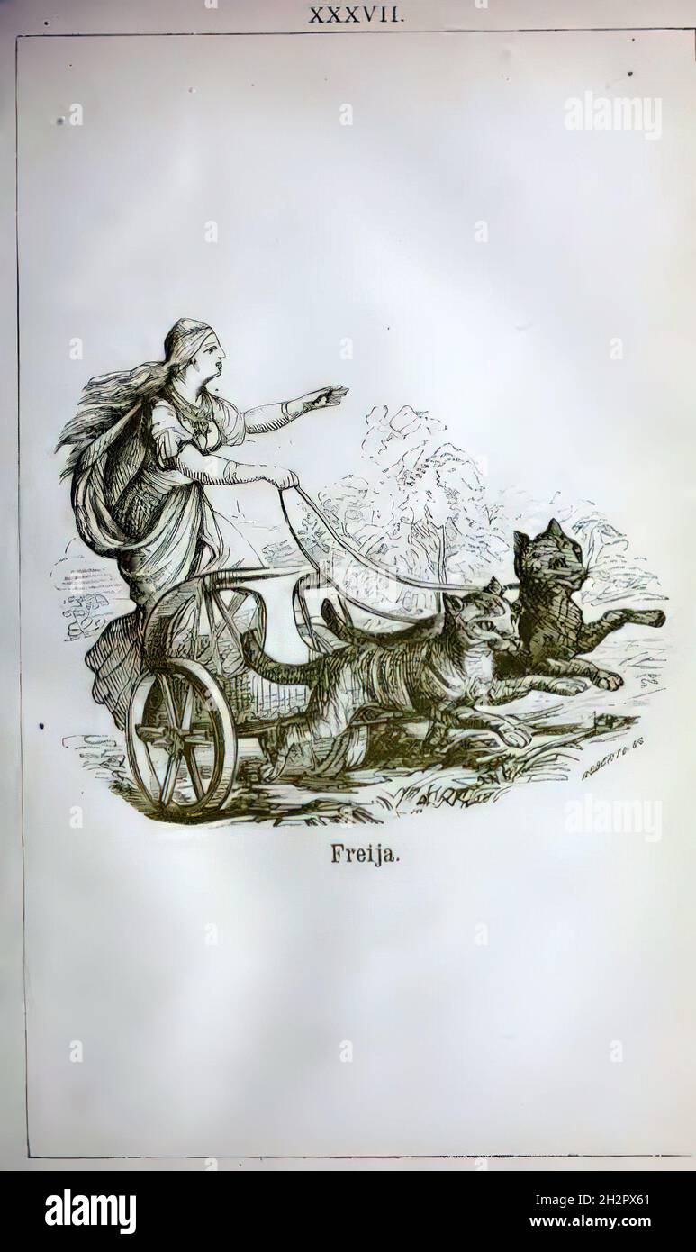 Freya Norse Goddess Cats