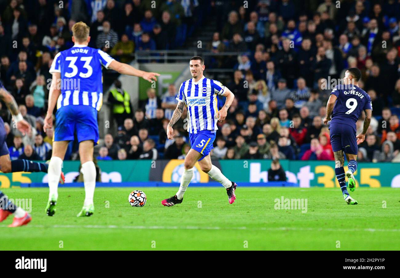 Brighton, UK. 23rd Oct, 2021. Lewis Dunk of Brighton and Hove Albion ...