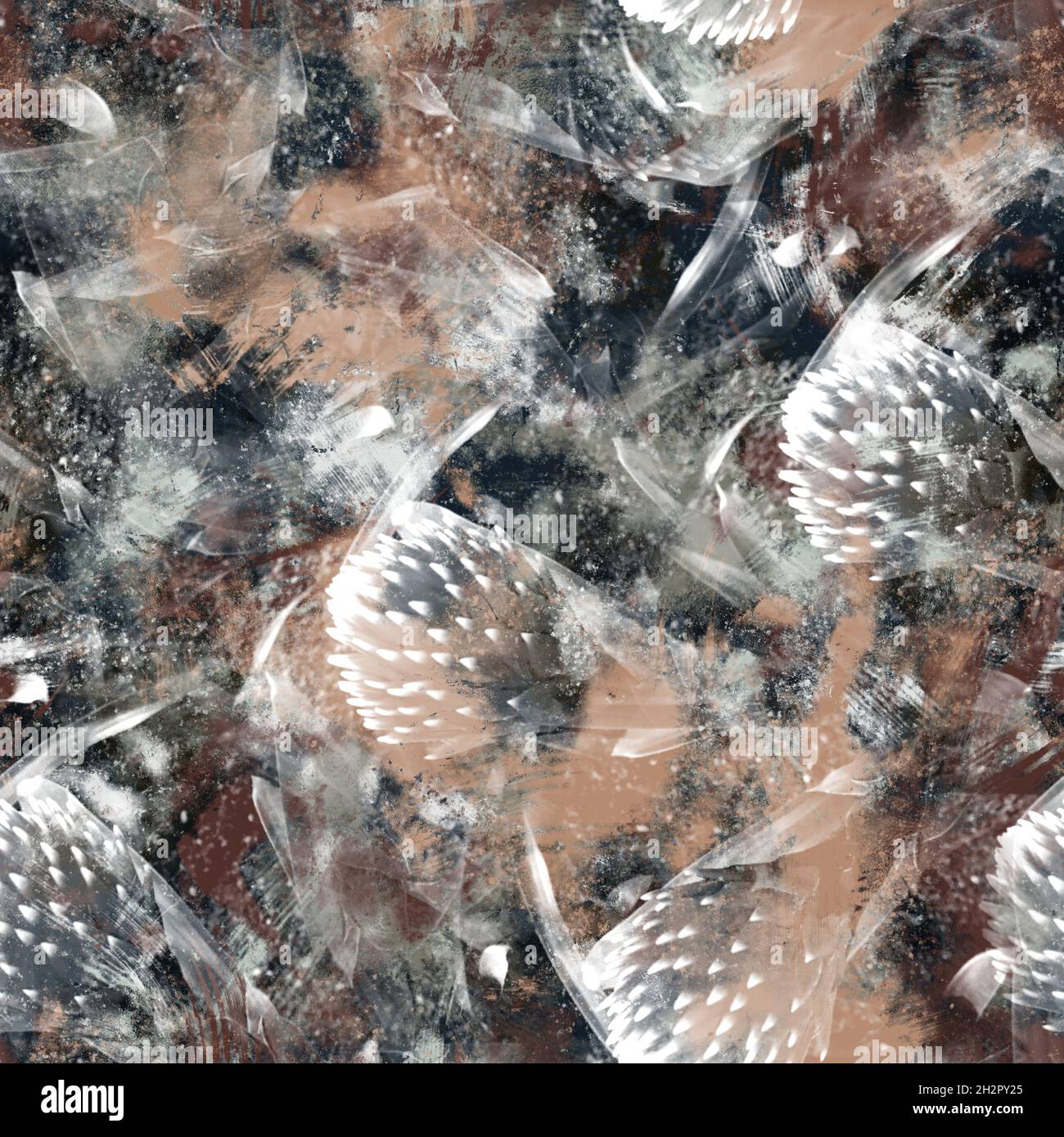 Seamless neutral and white grungy classic abstract surface pattern ...