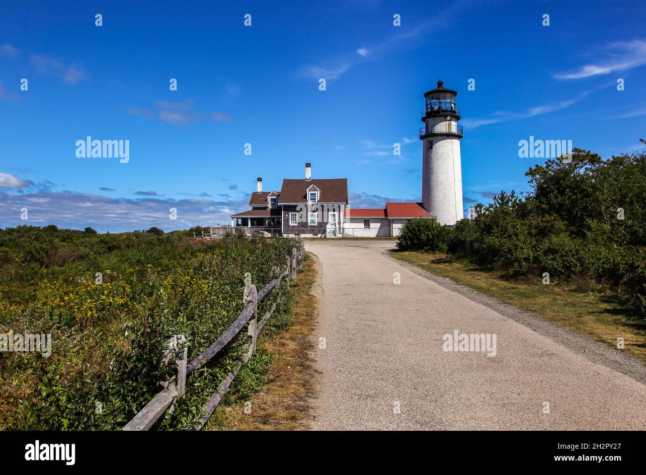 TRURO, , MASSACHUSETTS, USA-SEPTEMBER 14, 2014: Truro lighthouse ...