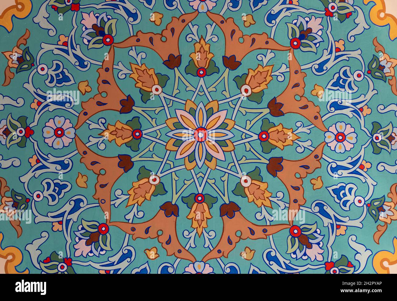 Colorful ornaments in Islamic buildings. Traditional Turkish textures ...