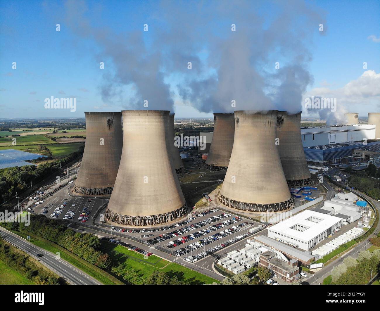 Drax Village, Yorkshire, UK. 15th Oct, 2021. (EDITOR'S NOTE: Image ...