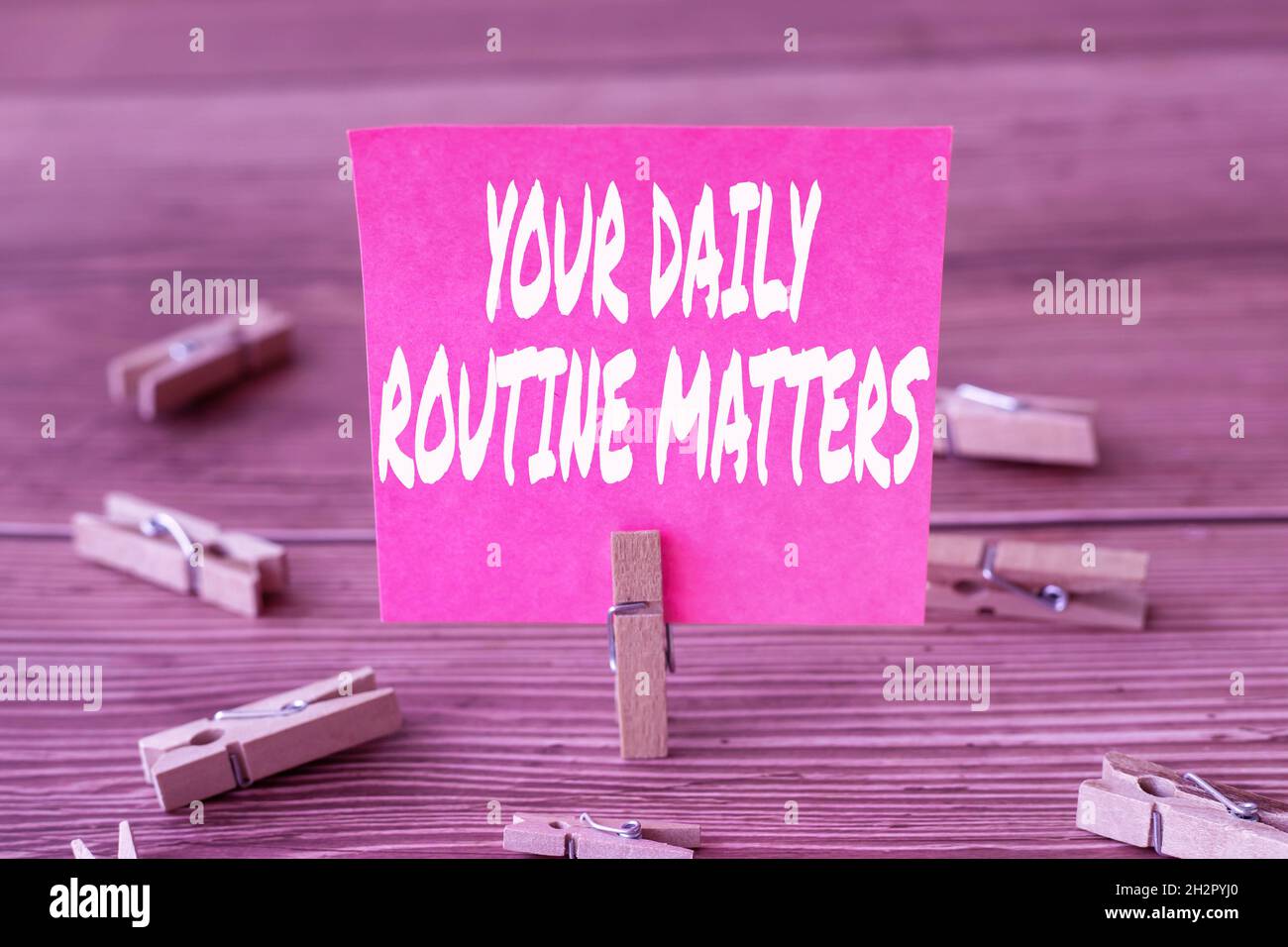 Text sign showing Your Daily Routine Matters. Business idea practice of ...