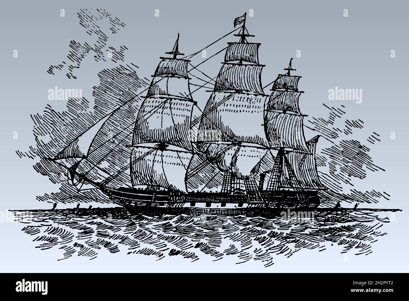 Steamship drawing hi-res stock photography and images - Alamy