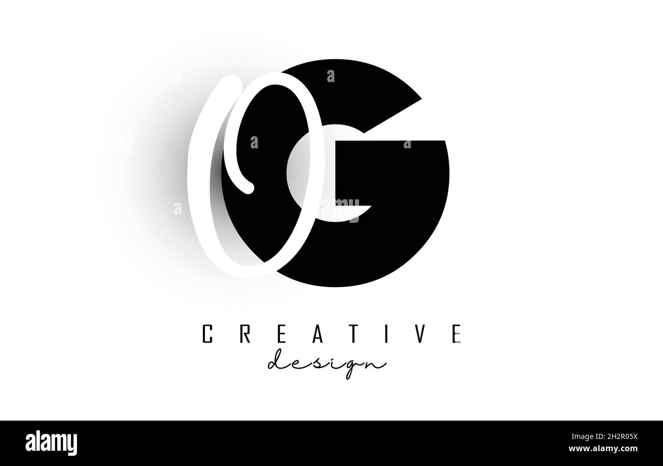 Letters GO logo with a minimalist design. Letters G and O with ...