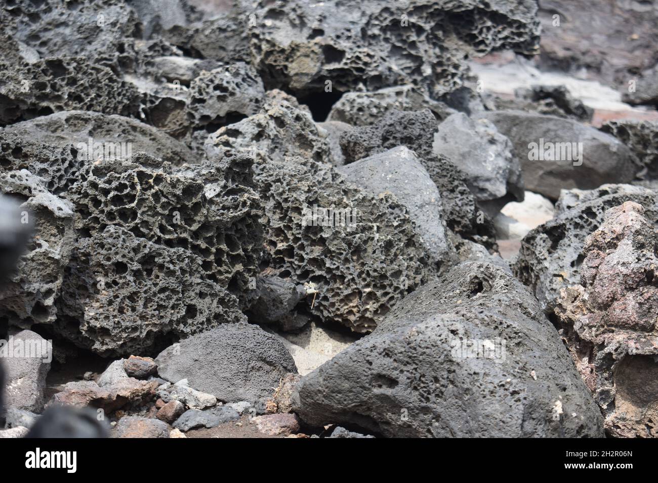 Closeup shot of volcanic rocks for wallpaper and background Stock Photo ...