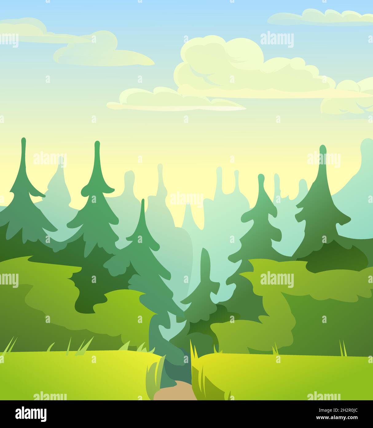 Road through nature in Stock Vector Images - Alamy