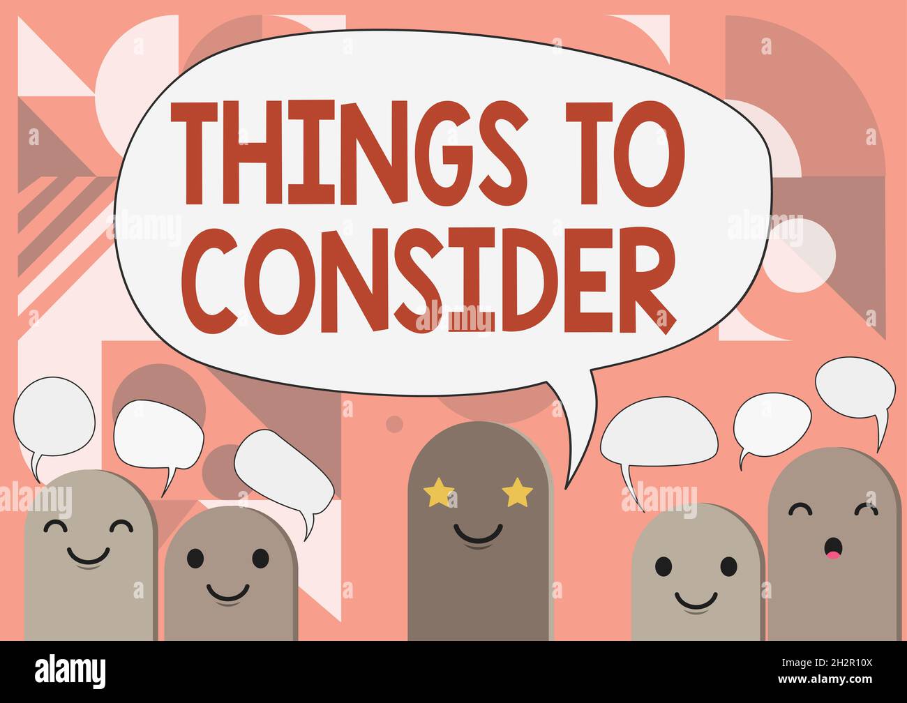 Text caption presenting Things To Consider. Concept meaning think about ...