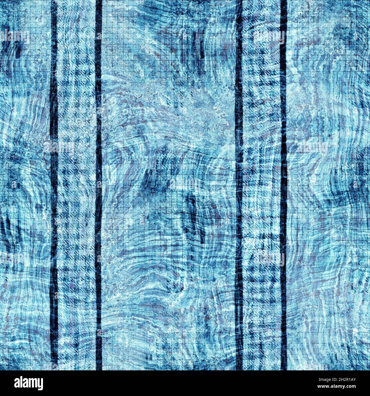 Seamless indigo block print texture on navy blue woven effect ...