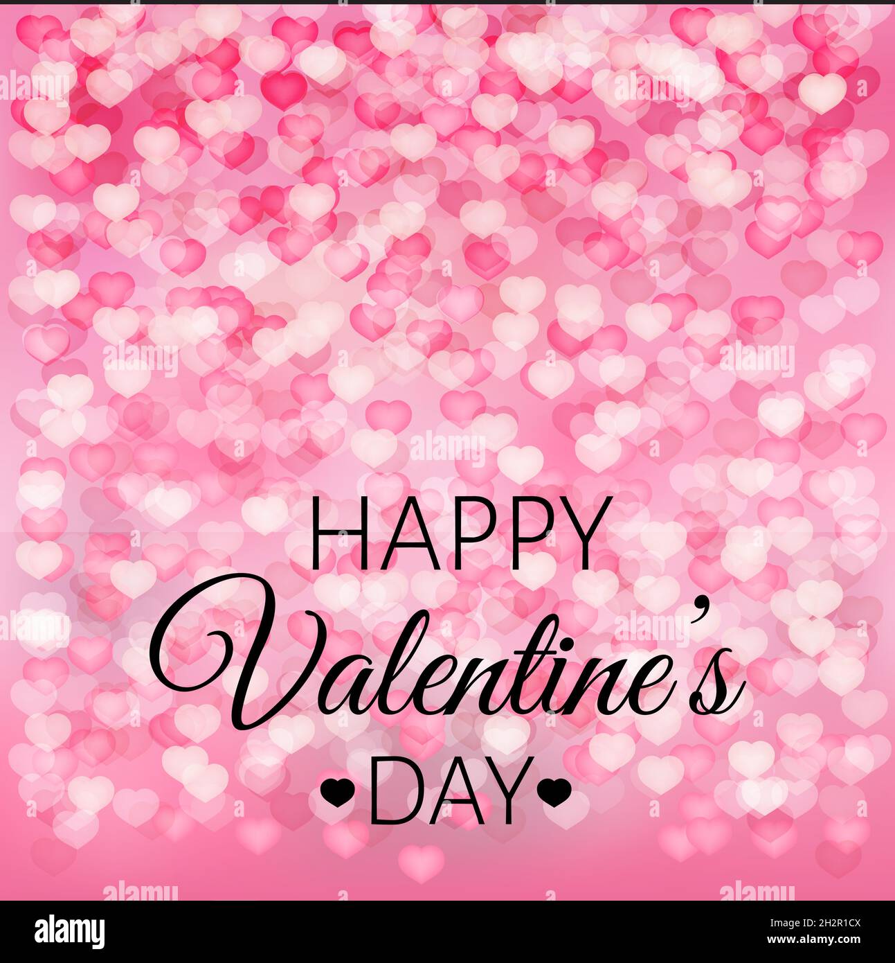 Valentine's day greeting card. Hearts vector background. Easy to edit ...