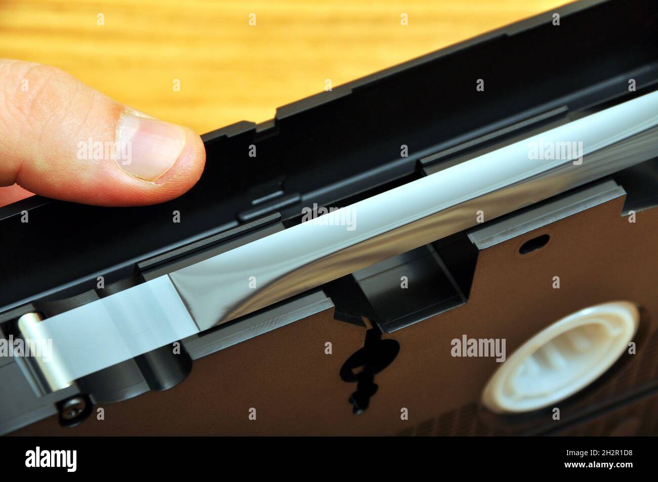 Old blank vhs analog video cassette tape with detail images Stock Photo ...
