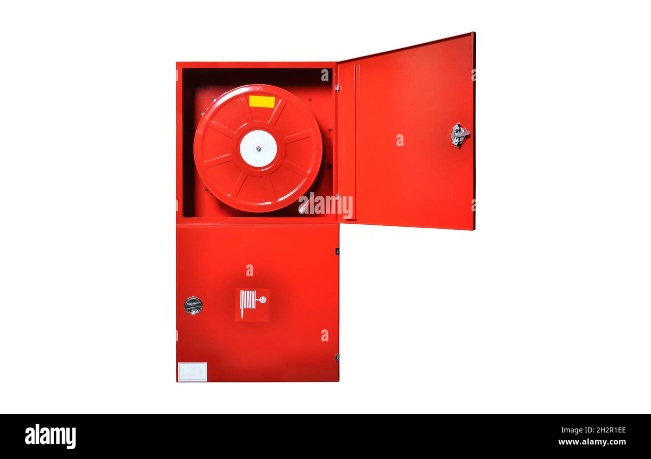 Red fire hydrant cabinet extinguish Cut Out Stock Images & Pictures - Alamy