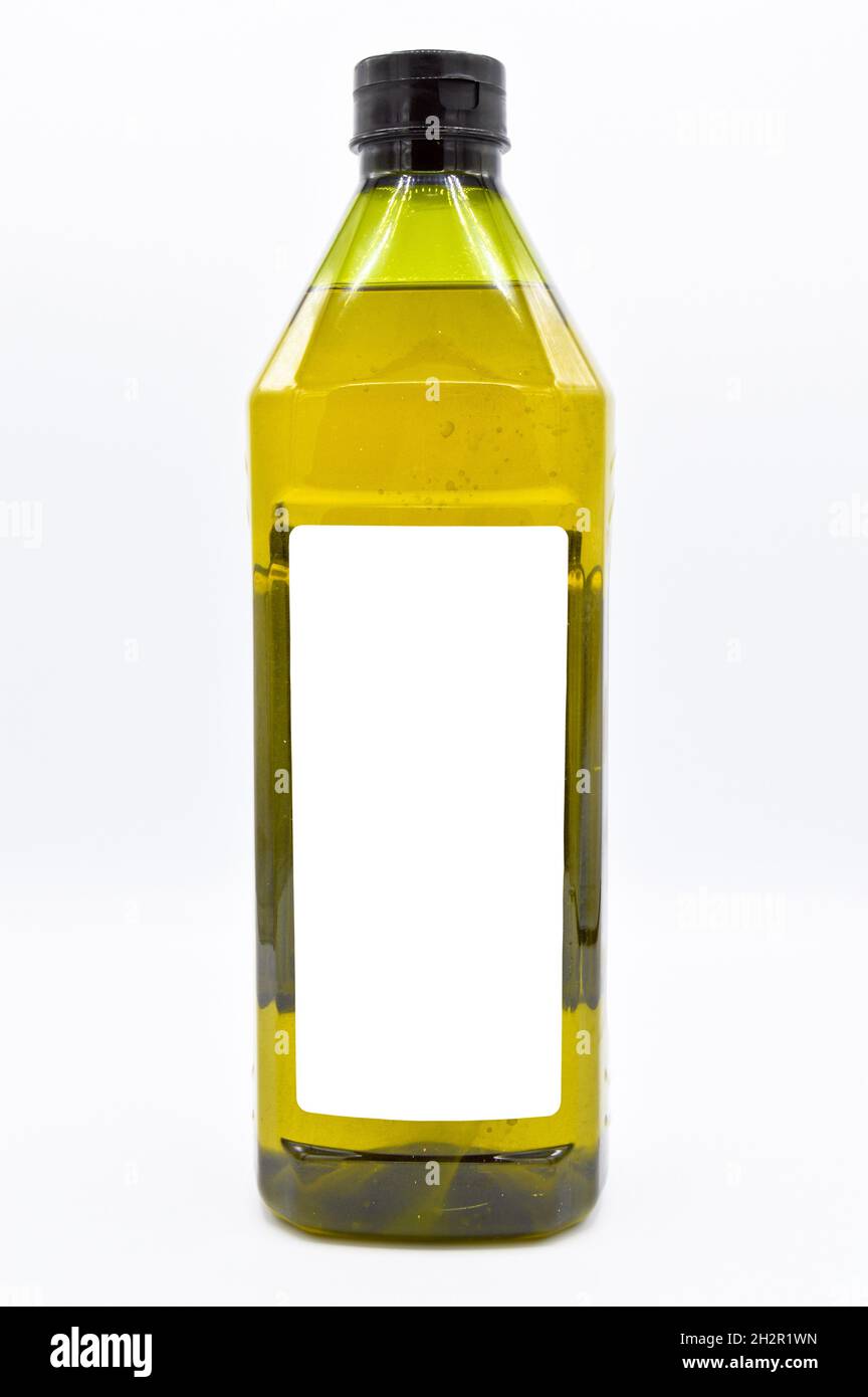 Natural olive oil packed in plastic bottle, product ready to use ...